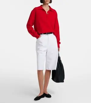 RÓHE Cotton Capri Jeans - White