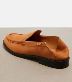 TOD'S Suede Almond Toe Loafers Cuoio Chiaro