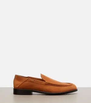 TOD'S Suede Almond Toe Loafers Cuoio Chiaro