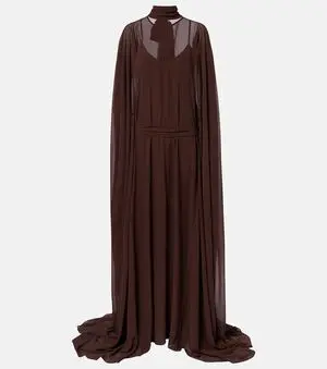 DE LA VALI Nila Chiffon Gown