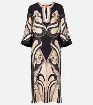 La DoubleJ Printed Silk Twill Kaftan