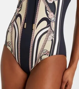 La DoubleJ Sunset Printed Swimsuit - Black