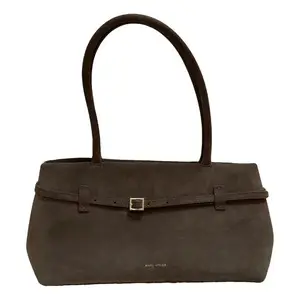 Manu Atelier Le Cambon East West Suede Bag - Brown