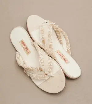 JIMMY CHOO Bay Canvas Sandals