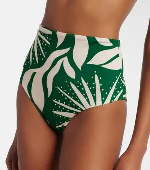CALA DE LA CRUZ Elisa Printed Bikini Bottoms - Green