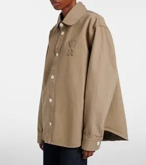AMI Paris Cotton Overshirt - Beige