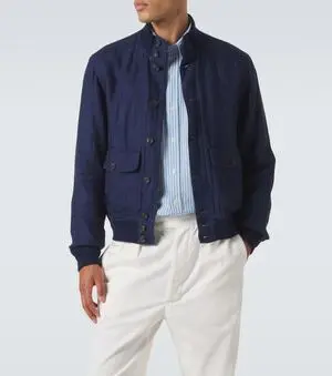 Polo Ralph Lauren Linen Bomber Jacket - Blue