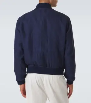 Polo Ralph Lauren Linen Bomber Jacket - Blue