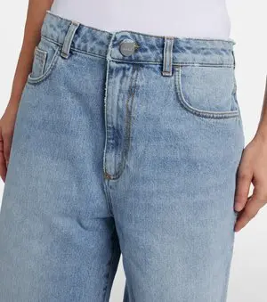 RÓHE Cotton Capri Jeans - Blue