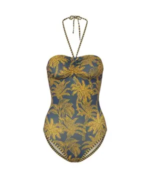 ERES Ailleurs Printed Halterneck Swimsuit - Yellow
