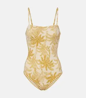 ERES Tropical Print One-piece Swimsuit - Yellow
