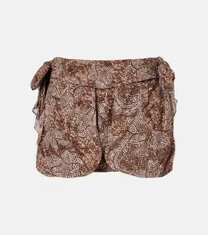 Isabel Marant Étoile Coralie Printed Cotton Miniskirt - Beige