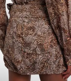 Isabel Marant Étoile Coralie Printed Cotton Miniskirt - Beige
