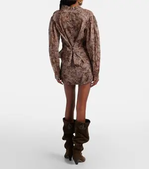 Isabel Marant Étoile Coralie Printed Cotton Miniskirt - Beige