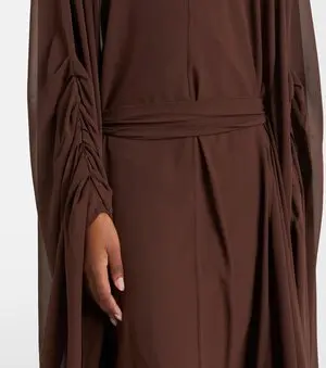 DE LA VALI Nila Chiffon Gown - Brown