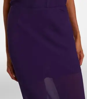 DE LA VALI Diosa Georgette Maxi Skirt