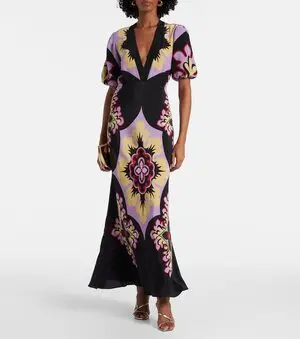 La DoubleJ Marlene Silk Maxi Dress - Multicoloured