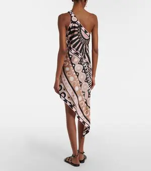 Emilio Pucci One-shoulder Silk Twill Mini Dress