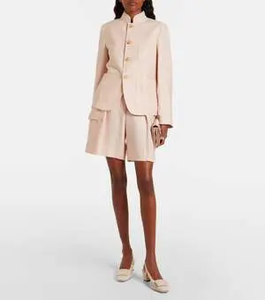 ROGER VIVIER Belle Vivier Crochet And Leather Slingback Pumps