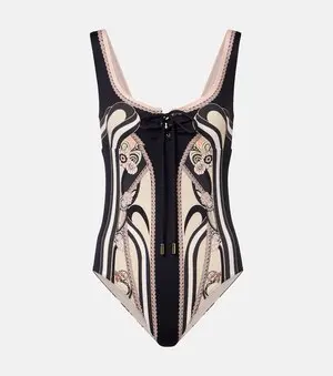 La DoubleJ Printed One-piece Swimsuit - Black