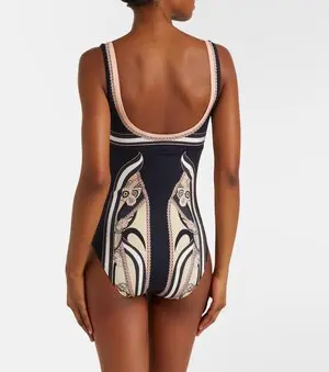 La DoubleJ Printed One-piece Swimsuit - Black