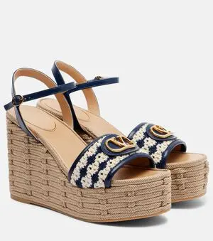 Valentino Garavani Vlogo Wedge Sandals
