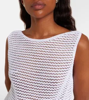 Vince Crochet Cotton-blend Top