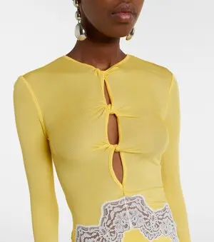 Christopher Esber Verner Cutout Lace-trimmed Maxi Dress