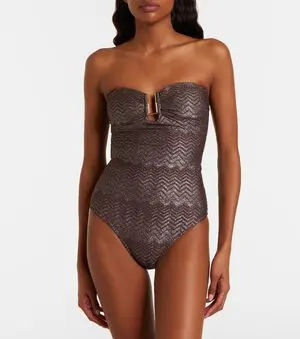 Melissa Odabash Argentina Lamé Swimsuit