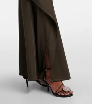 Christopher Esber Embellished Jersey Maxi Skirt - Green