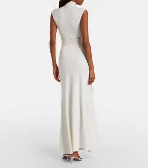 Christopher Esber Embellished Jersey Maxi Skirt - White