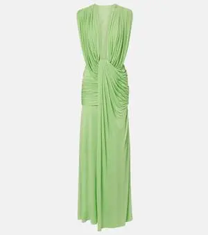 Christopher Esber Ripple Draped Jersey Gown Green