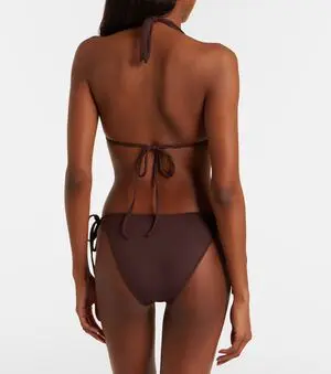 Melissa Odabash Halterneck Bikini Top - Brown