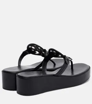 Tory Burch Miller Leather Platform Thong Sandals