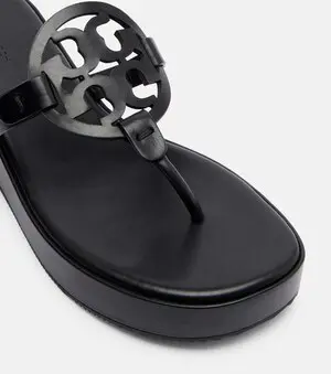 Tory Burch Miller Leather Platform Thong Sandals