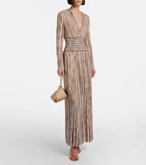 JIMMY CHOO Callie Medium Raffia-effect Shoulder Bag - Gold
