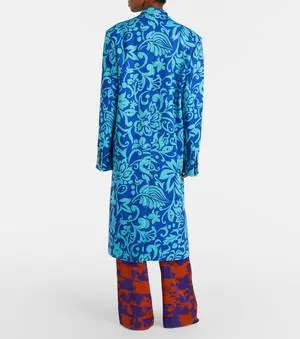 Dries Van Noten Printed Double-breasted Coat