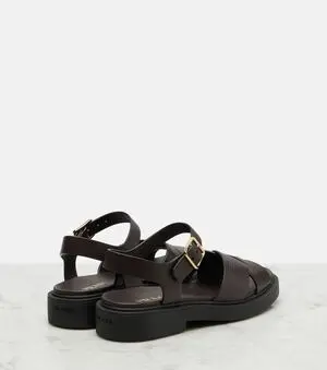 Prada Leather Platform Sandals