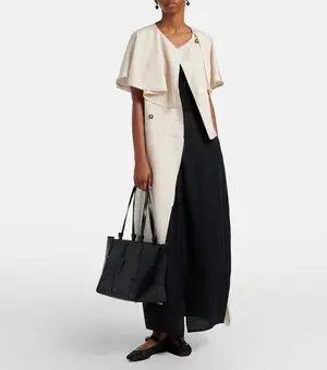 DEMELLIER Florence Large Woven Leather Tote Bag - Black