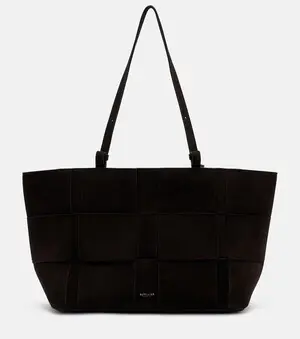 DEMELLIER Florence Large Suede Tote Bag - Brown