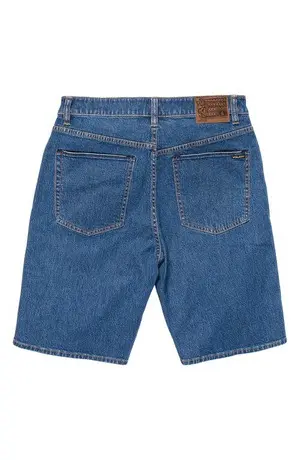 Volcom Billow Loose Fit Denim Shorts - Bold Blue