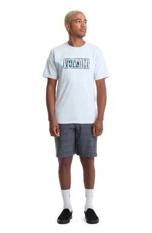 Volcom Chaotic Cotton Graphic T-shirt - Light Blue