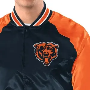 STARTER Chicago Bears Inductee Raglan Full-snap Varsity Jacket