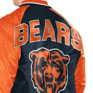 STARTER Chicago Bears Inductee Raglan Full-snap Varsity Jacket