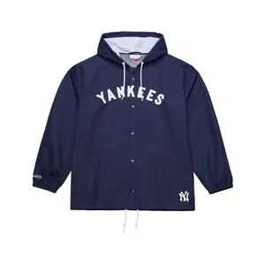 Mitchell & Ness New York Yankees Full-snap Hooded Coaches Jacket