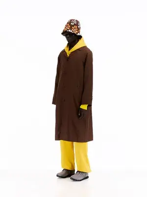 VOWELS Split Raglan Coat - Brown