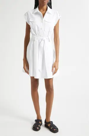 Derek Lam 10 Crosby Azora Poplin Shirtdress - White