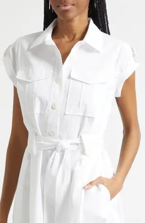 Derek Lam 10 Crosby Azora Poplin Shirtdress - White