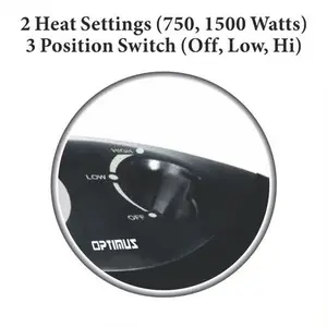 OPTIMUS Fan Forced Tower Quartz Heater With Thermostat