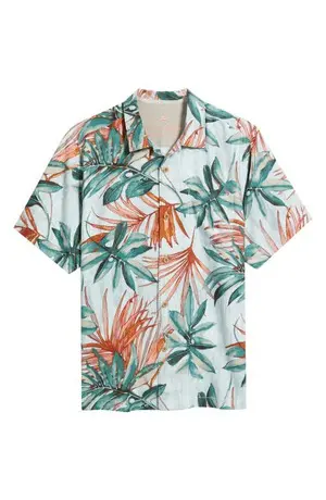 Tommy Bahama Tidal Fronds Silk Camp Shirt - Pale Opal
